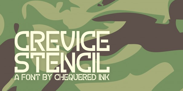 Crevice Stencil Font / Display - FontPlanet