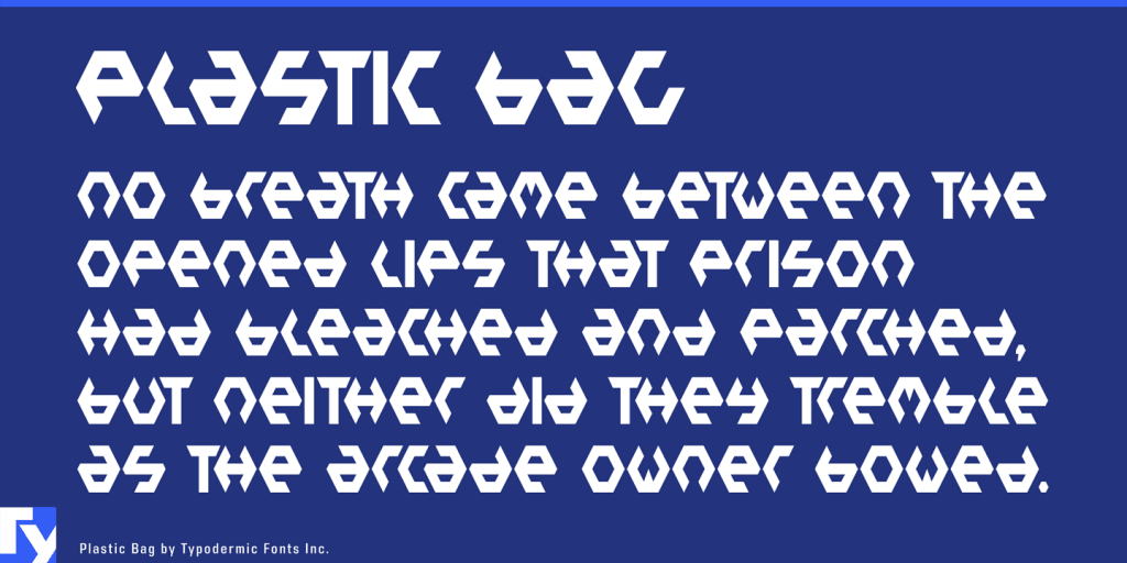 Plastic Bag / Techno - FontPlanet