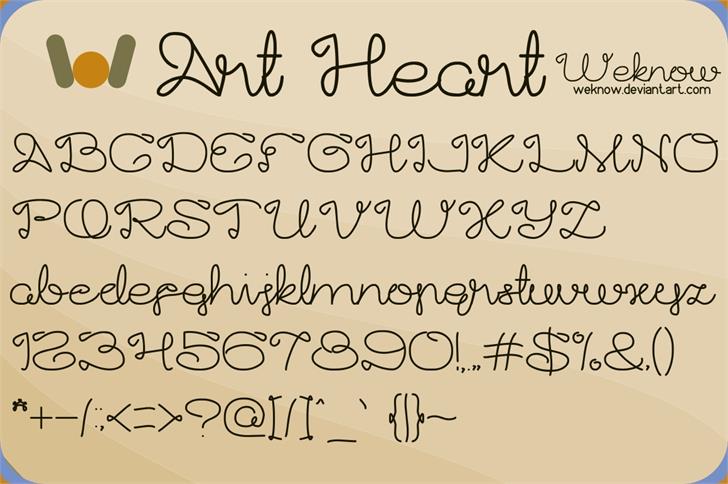 Art heart / Handwriting - FontPlanet
