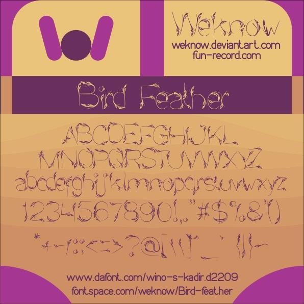 Bird Feather / Handwriting - FontPlanet