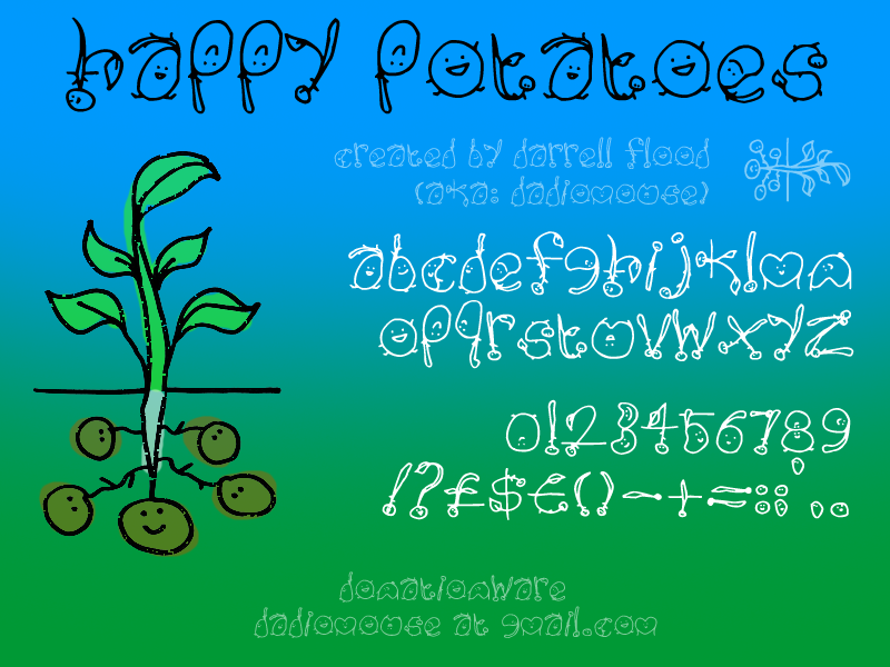 Happy Potatoes Font / Handwriting - FontPlanet