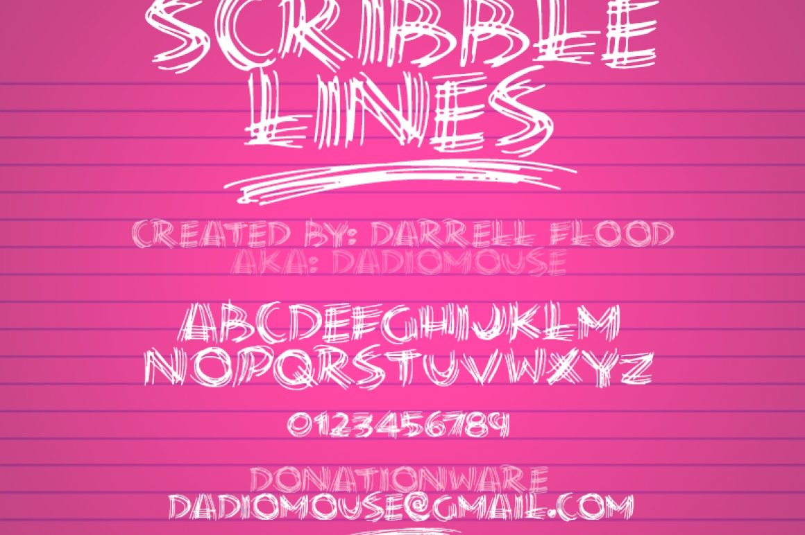 Scribble Lines Font / Handwriting - FontPlanet