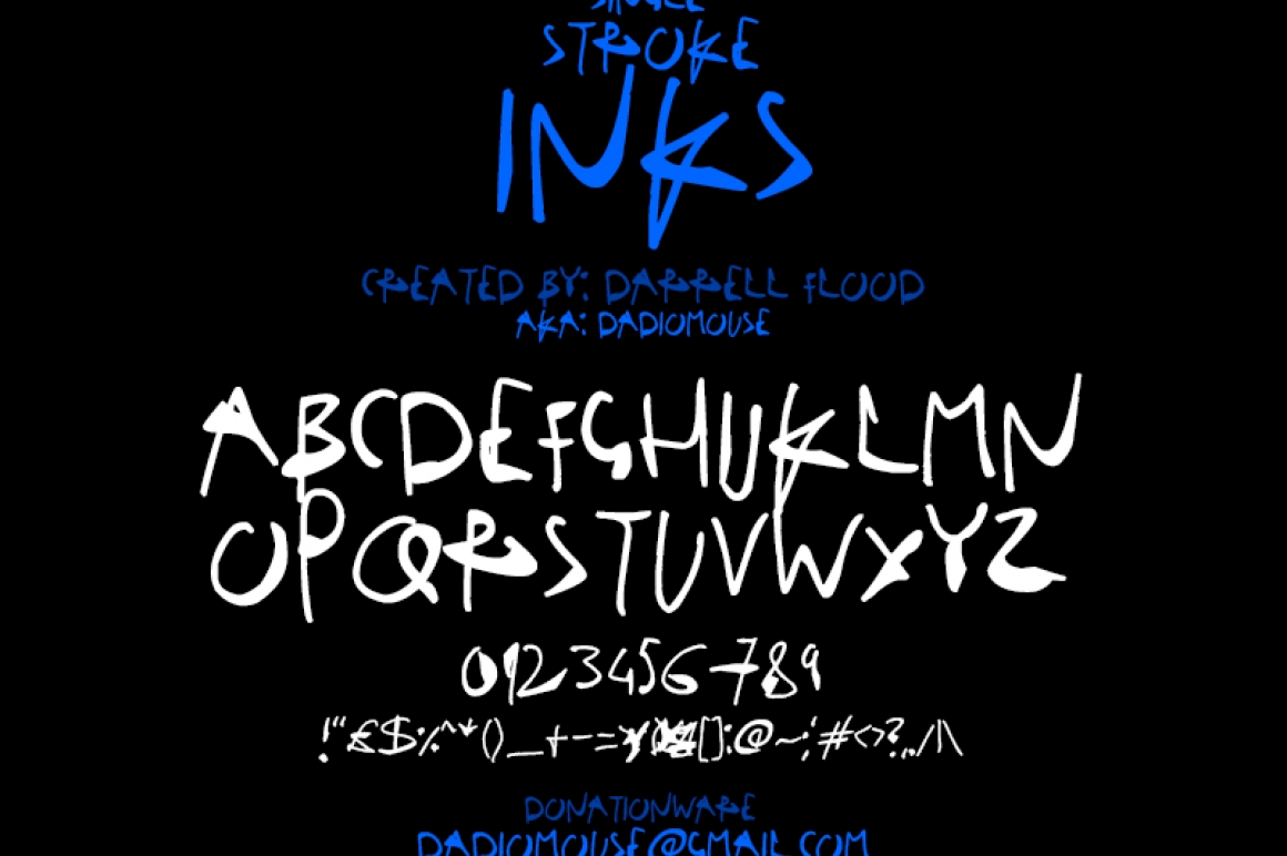 Single Stroke Inks Font / Handwriting - FontPlanet