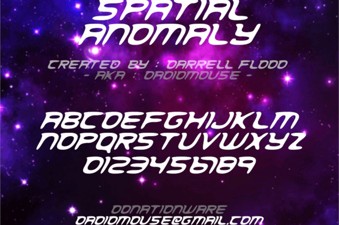 Spatial Anomaly Font / Display - FontPlanet